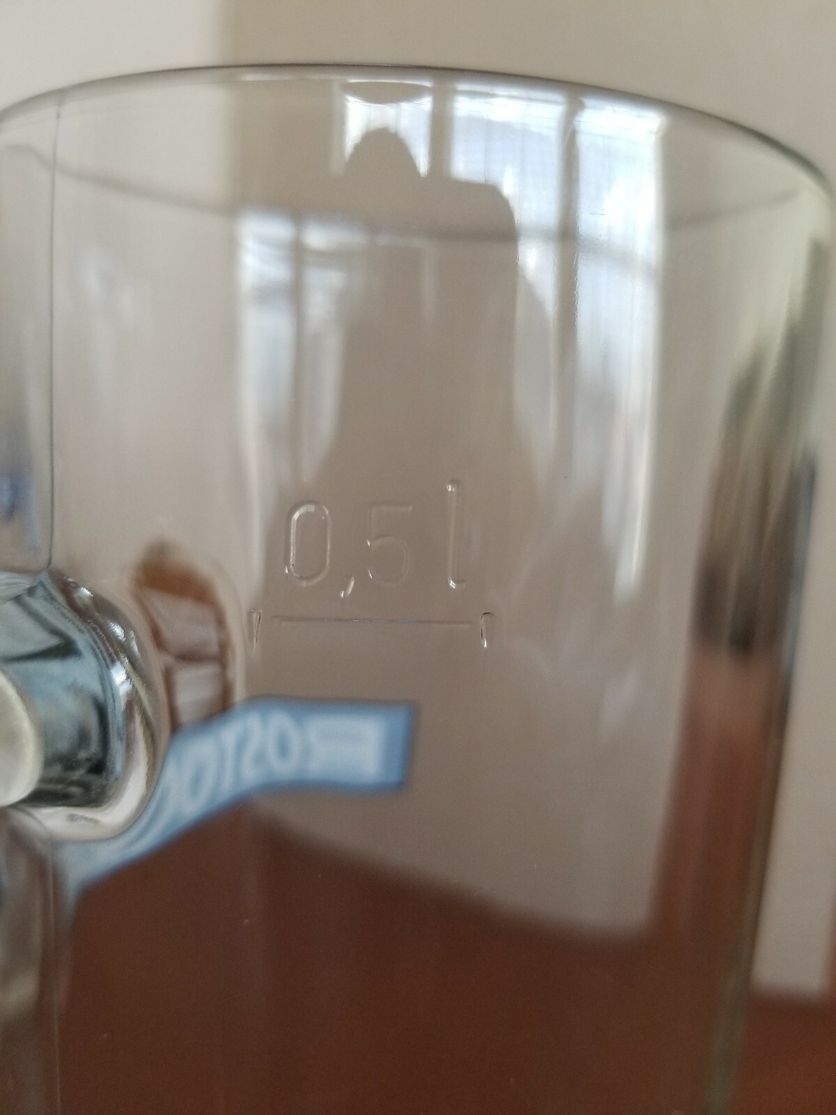 Vintage And Rare Rostocker Glass Beer Mug Stein. 0.5Liter, 7.5" tall ...