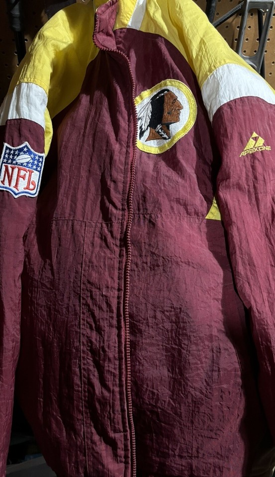Vintage Apex One NFL Original Redskins Jacket Men’s Large Red Gold ...