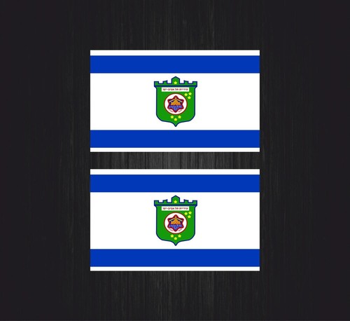2 x Sticker decal flag tuning bumper jdm car motorcycle vinyl tel aviv ...