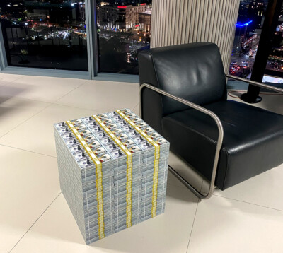 Two Super Cool Money Cube Side End Coffee Tables | eBay