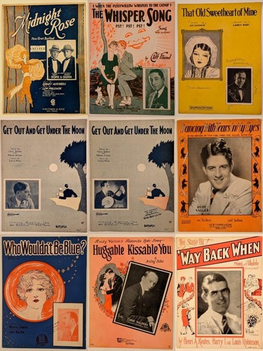 1920s, 1930s Male Vocalists, etc. - Mixed Lot of 9 Vintage Sheet Music ...