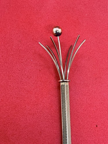 Antique 9ct 9k Gold Champagne Cocktail Swizzle Stick Form Of Pendant ...