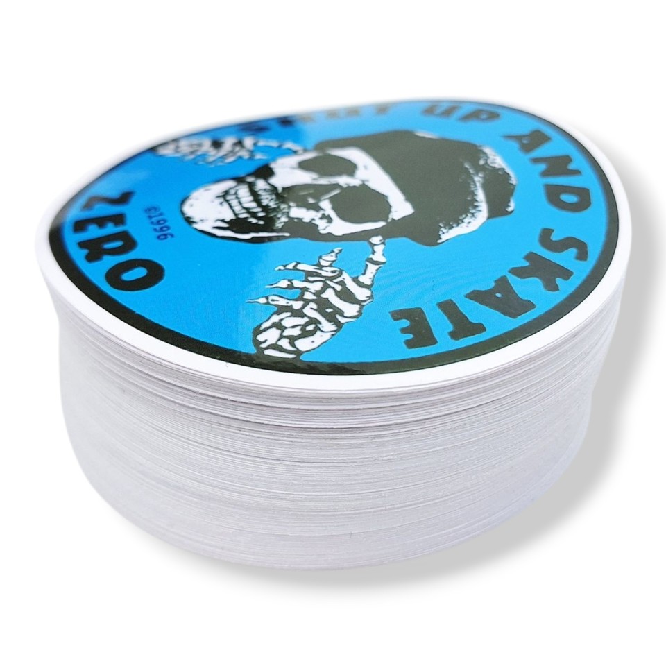 Vintage 1996 Shut Up And Skate Zero Sticker Lot Blue Skull Skateboard ...