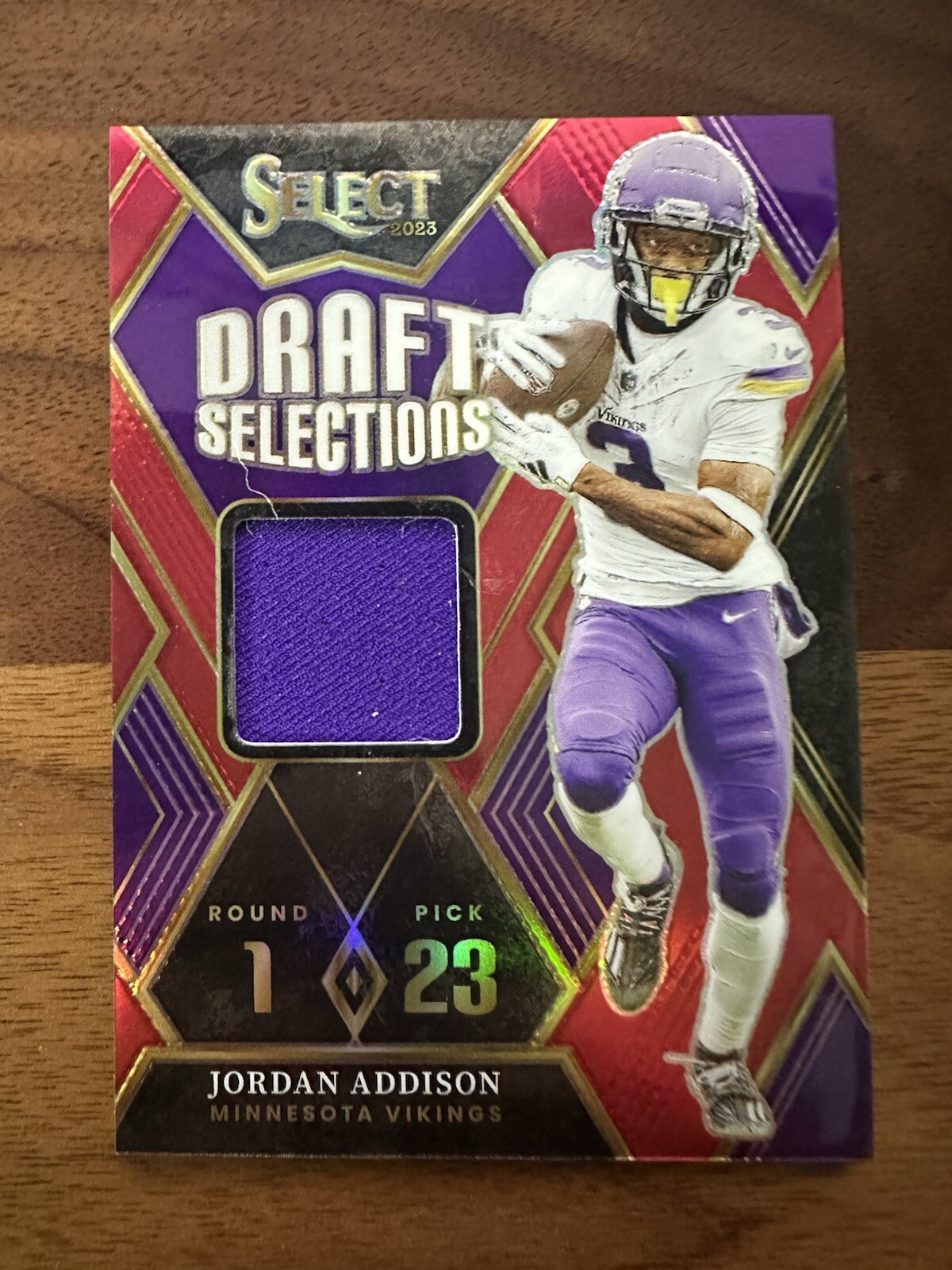 2023 Panini Select Jordan Addison RC #DSM-JAD Draft Selections Patch SP ...