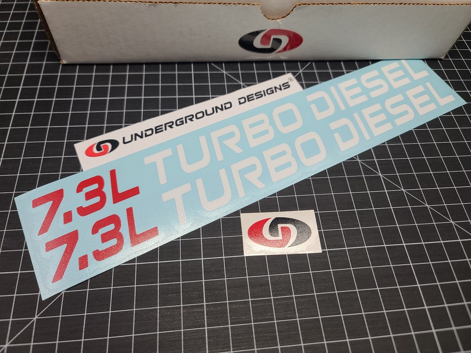 7.3L Turbo Diesel Decals (2pk) Powerstroke Hood Stickers Fits 1994-03 ...
