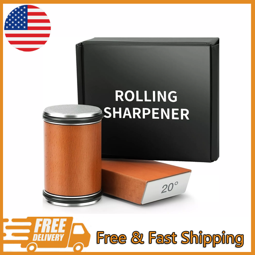 Diamond Rolling Knife Sharpener Straight Edge Roller Sharpening Stone 2 ...