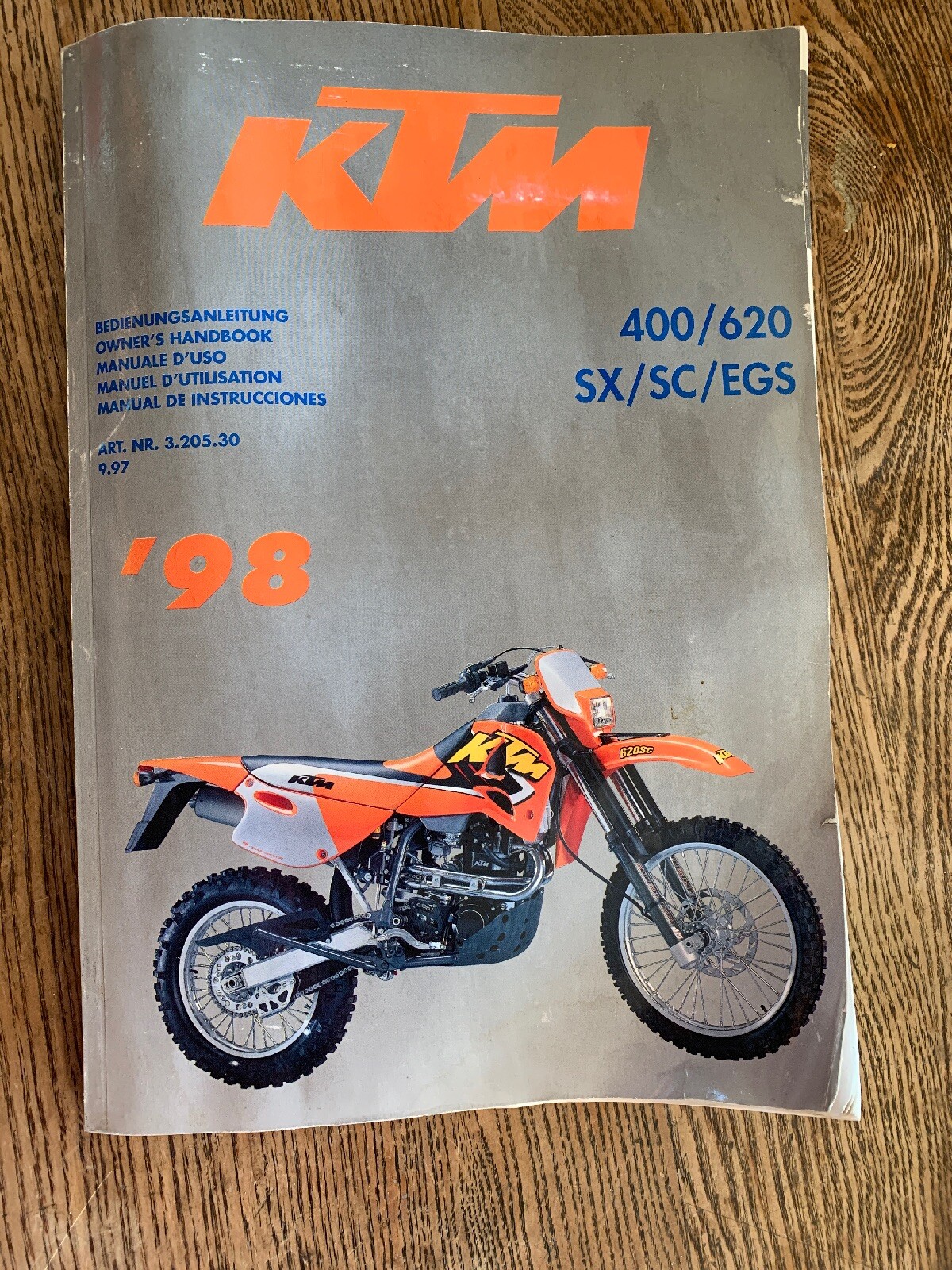 1998 KTM 400/620 SX/SC/EGS Owners Handbook | eBay