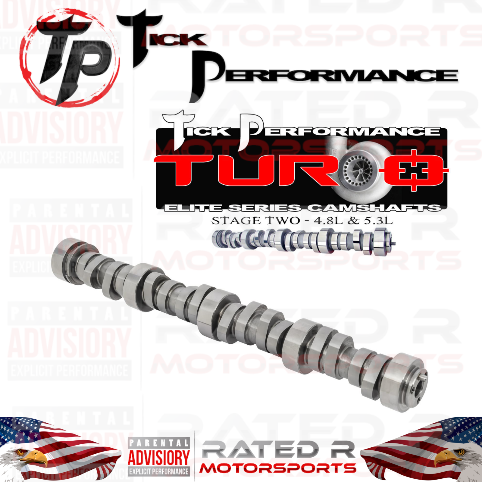 Tick Performance GM LS Truck Turbo Stage 2 Camshaft Vortec 4.8L 5.3L 6. ...