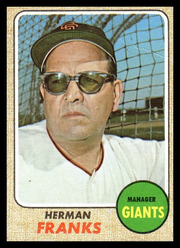 1968 Topps Herman Franks #267 San Francisco Giants Baseball Card | eBay