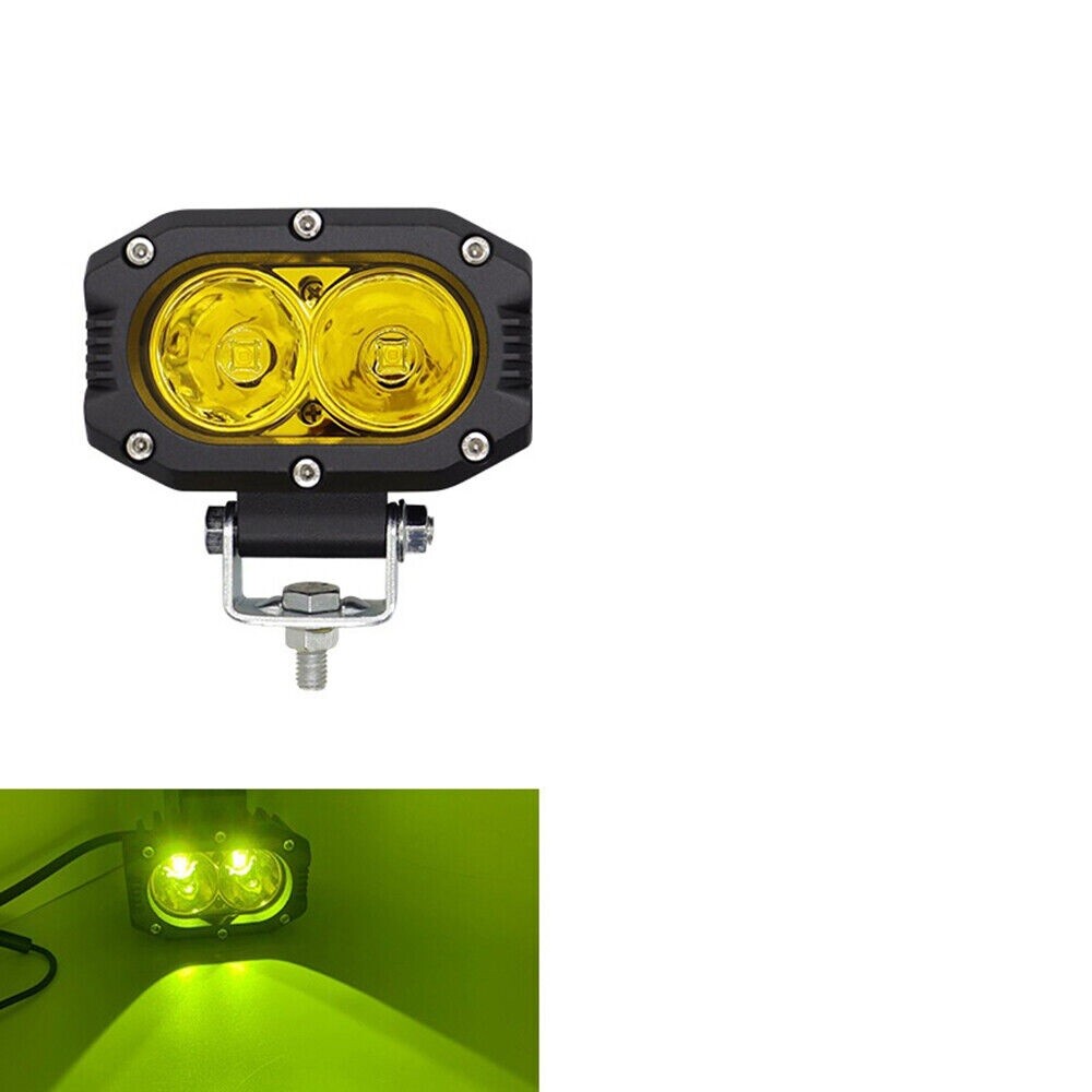 Amber 3 Inch LED Cube Pods Work Light Bar Spot Fog Lamp Driving Offroad ...