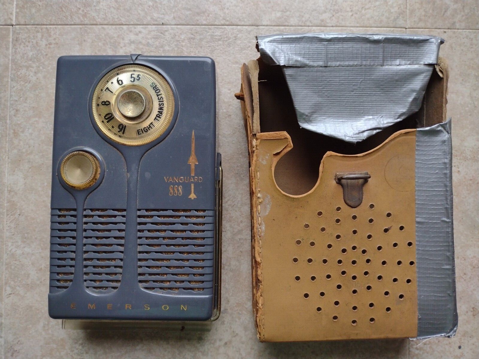 1950's Emerson Eight Transistor Radio Model 888 Vanguard Working | eBay