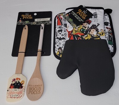 Disney HOCUS POCUS Sanderson Sisters Oven Mit & Pot Holder Set ...
