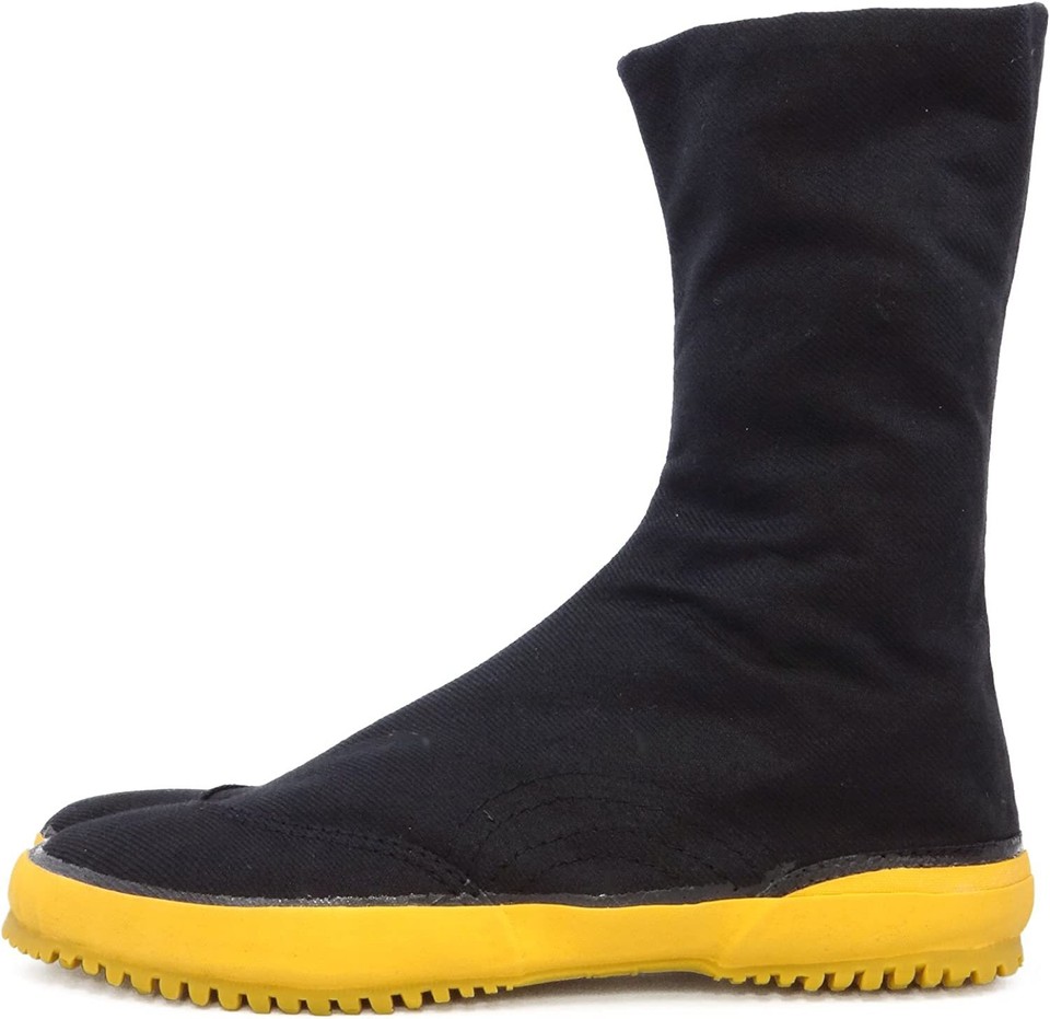 Japanese Rikio JIKA TABI Boots Ninja Shoes Barefoot Hadashi H10 Black ...