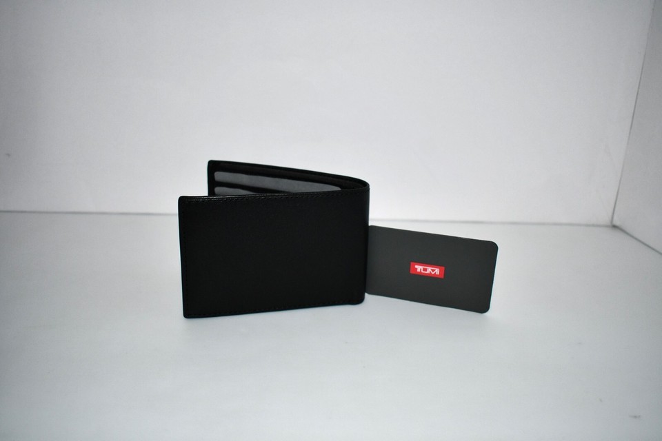 Tumi Leather ID Lock Slim Single Billfold in Black #93688-1041 NWT | eBay