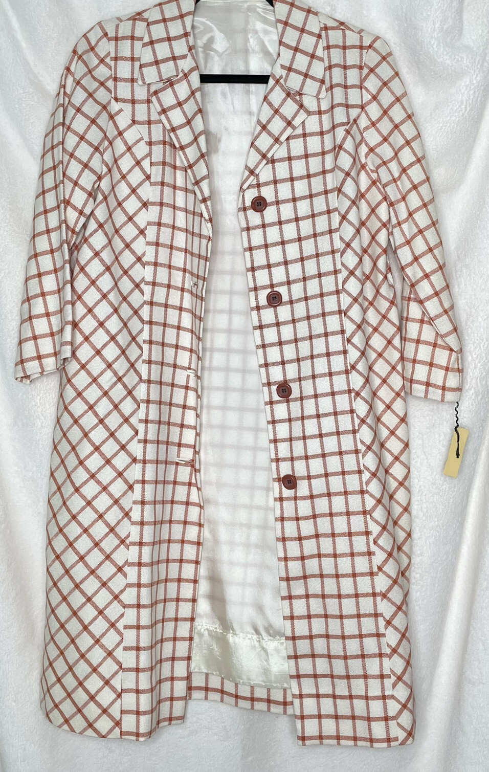 Vintage Roberta Lee 2 Piece Dress & Coat Sz 10 Rust C… - Gem