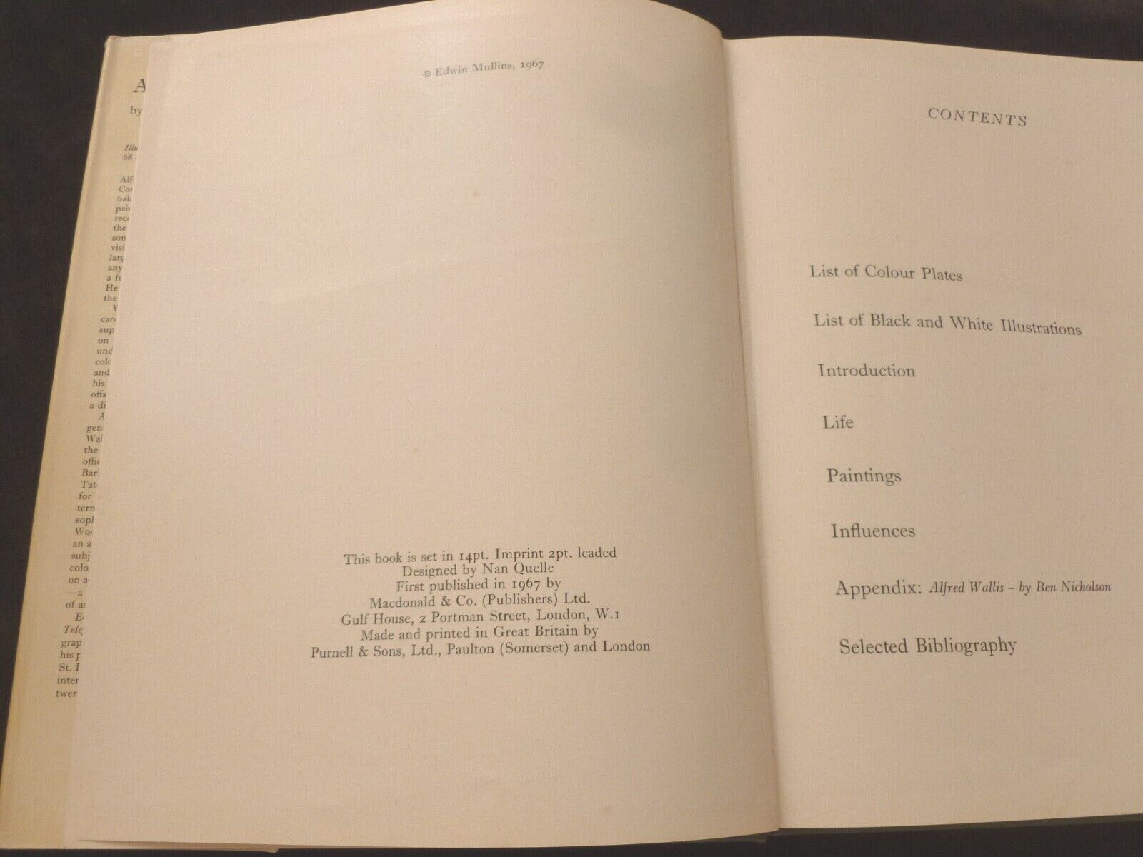 ALFRED WALLIS Cornish primitive painter EDWIN MULLINS 1967 HARDBACK ART ...