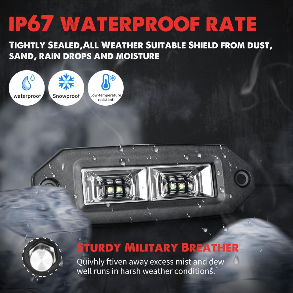 2pcs 40w LED Work Light Bars Driving Fog Light Pods For Car Trailer ...