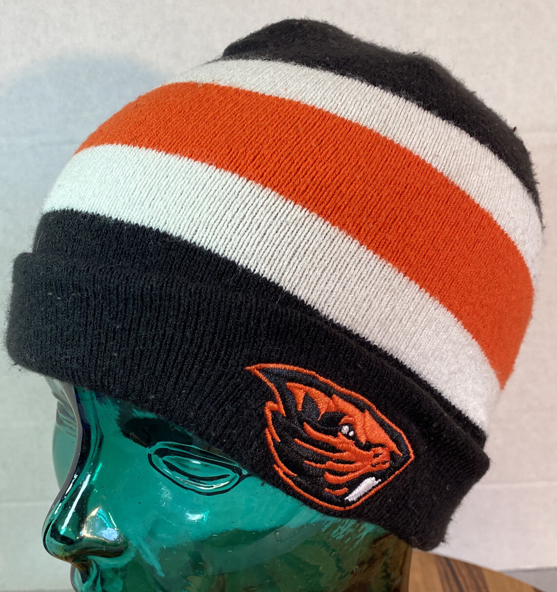 NIKE OREGON STATE UNIVERSITY OSU BEAVERS BEANIE HAT ORANGE/BLACK/WHITE ...