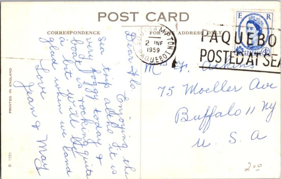 Cruise Ship Boat - Featured on Great Vintage Nautical Postcard j/17 ...