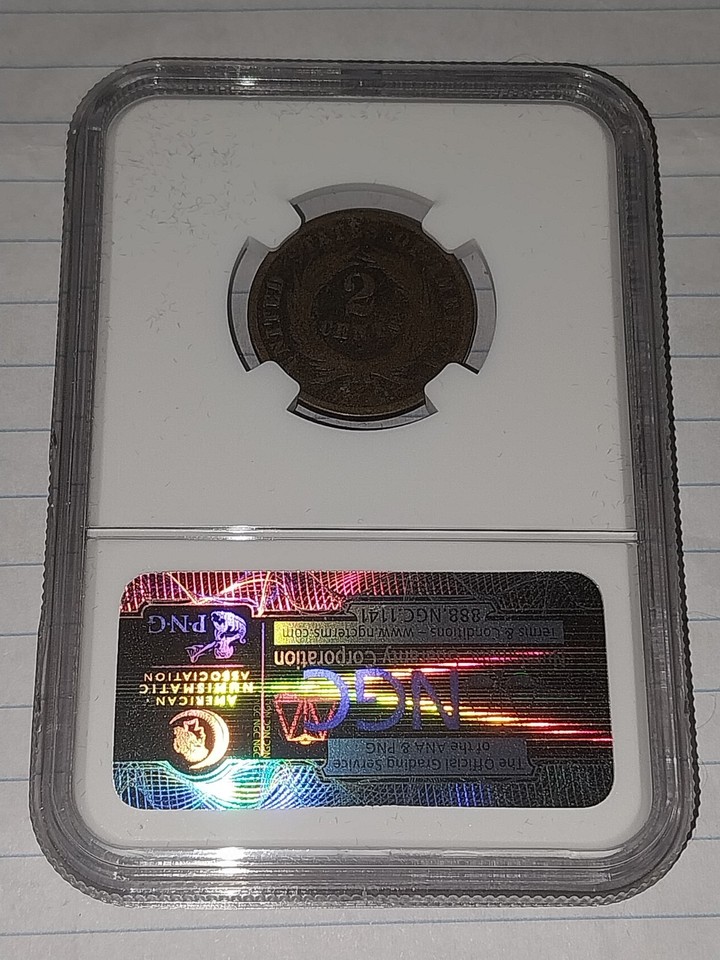 1864 2c Large Motto 2 Cent Piece NGC Genuine Stacks W 57th St ...