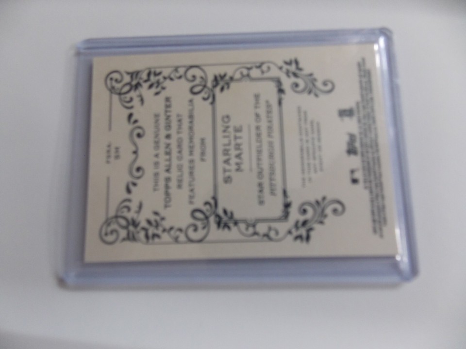 2018 Allen & Ginter Starling Marte Game Used Jersey Relic Pirates | eBay