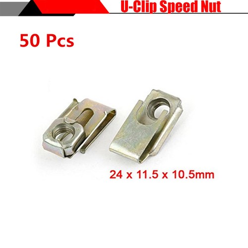 Dia. 6mm M6 Metal U-Clip Speed Nut Fixing Fasteners Screws for Car ...