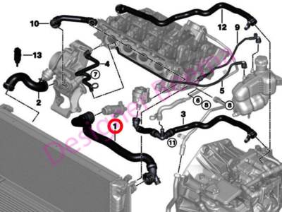 MINI BMW Radiator Top Hose F55 F56 F57 F60 F52 F45 F46 F48 F49 (JS ...