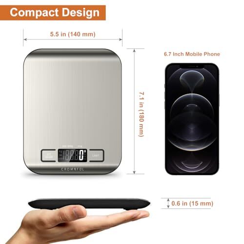 Food Scale 11 Lb Digital Kitchen Scales With Builtin Coin Battery ...