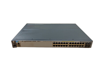 HP Aruba J9727A 2920-24G-PoE+ Switch w/ Power Supply, Cord & Rack Ears ...