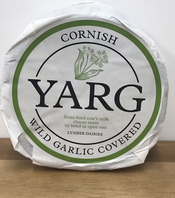 Cornish Yarg Wild Garlic Cheese 1.8kg Whole Round Wild Garlic Covered ...