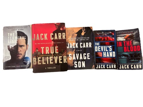 Jack Carr JAMES REECE Series Lot of 5 Terminal List Thriller Set PB ...