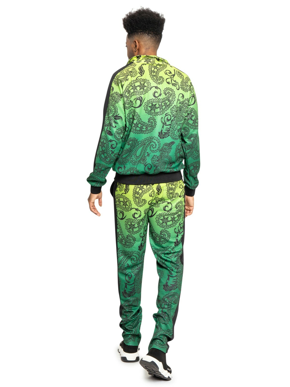 Men's Paisley Gradient Ombre Track Suits 2 Piece Sweatsuit Set S~5XL ...