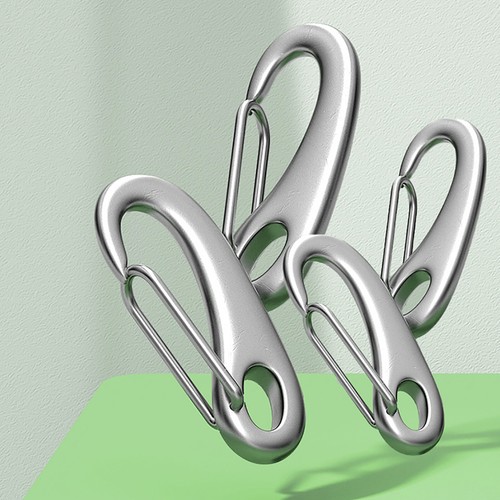 Carabiner Clip Basic/Screw Lock/With Eye A2 Stainless Clips Snap Hook ...