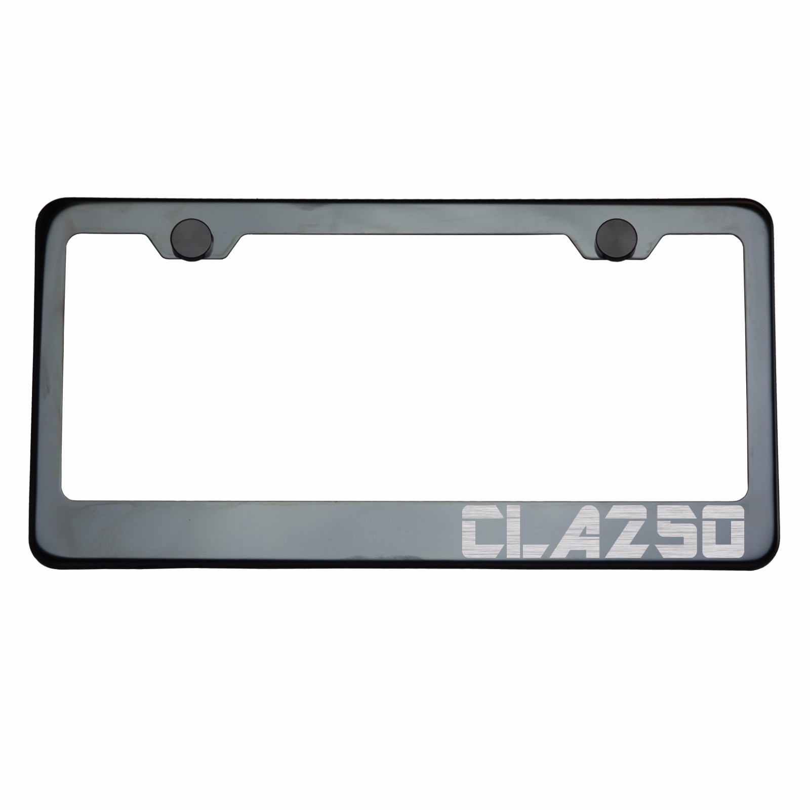 Titanium Gun Metal License Plate Frame cla250 Laser Etched Metal Screw ...