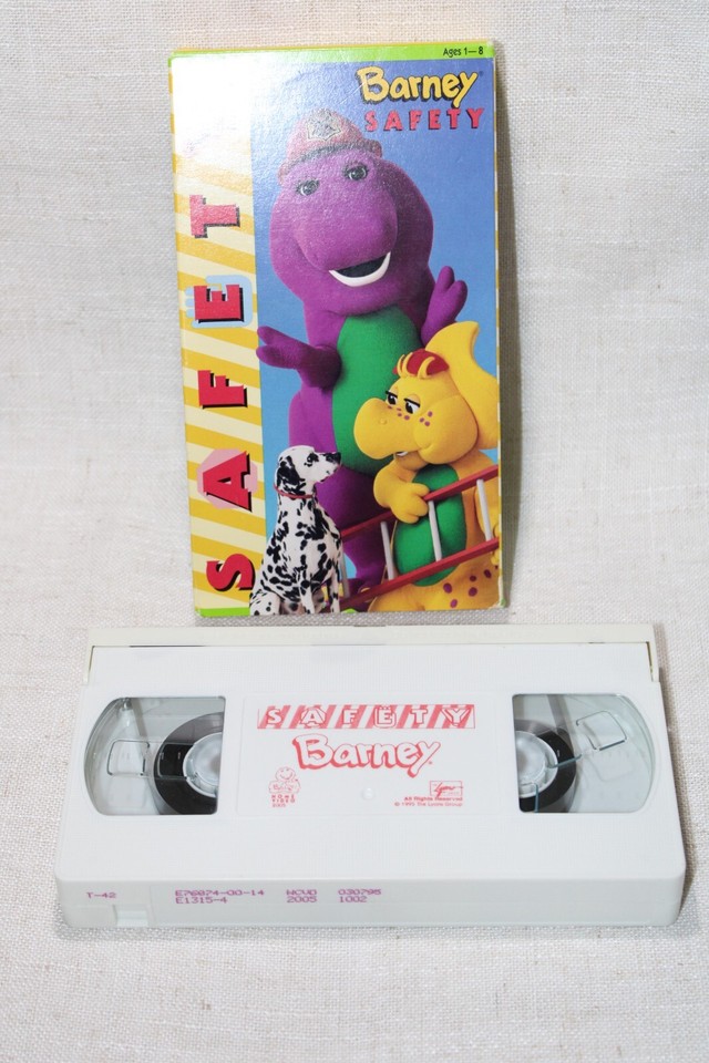 Barney Safety VHS Tape 45 Minutes Kids Sing Along Songs Vintage 1995 ...