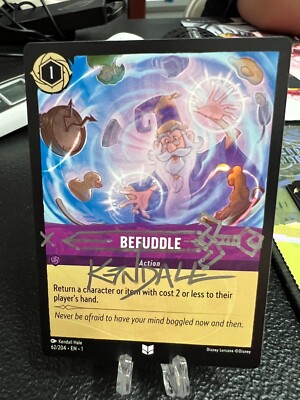 Disney Lorcana TCG Befuddle Card Artist Signed Sketch Kendall Hale | eBay