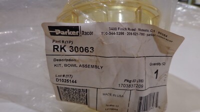 Parker Racor RK 30063 Plastic Replacement Bowl Kit with Sensor Kit | eBay