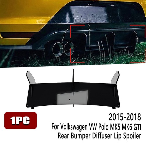 Rear Bumper Diffuser Spoiler Lip Cover Trim For Volkswagen VW Polo GTI ...