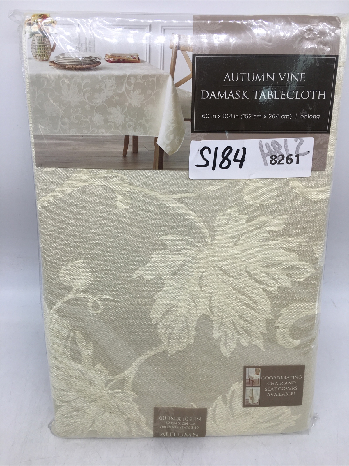 Autumn Vine 60-Inch x 104-Inch Oblong Tablecloth in Ivory Damask | eBay