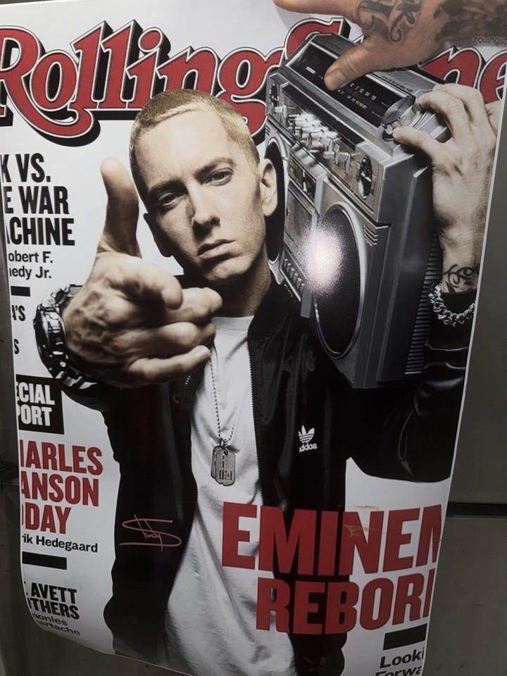 EMINEM RAP XL 30x20 SIGNED PHOTO AUTOGRAPH SIGNATURE SLIM SHADY PSA/DNA ...