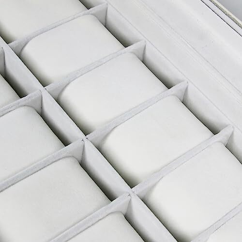 12 Slot PU Leather Lockable Watch Storage Boxes, Men & Women Jewelry ...