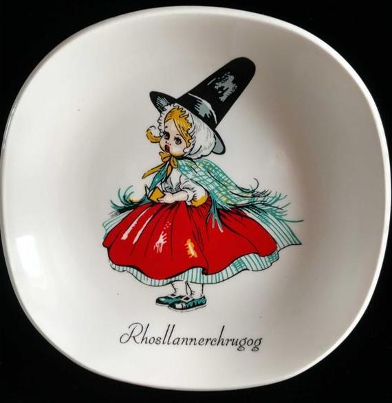 BROWNIE DOWNING J H WEATHERBY 5" CANDY/NUT PLATE RHOSLLANNERCHRUGOG ...