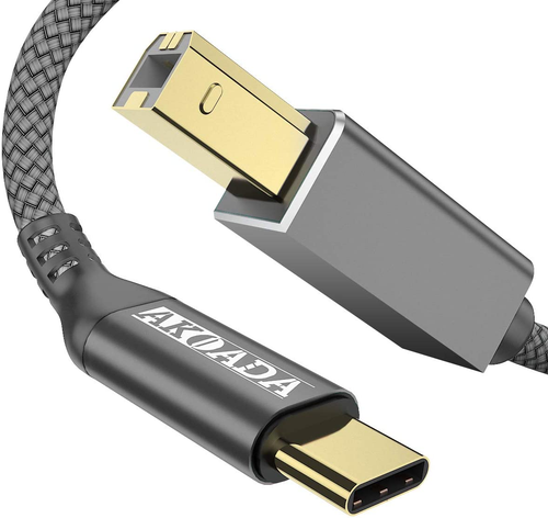 Akoada USB C to Printer Cable, USB C to USB B Male Scanner Cord ...