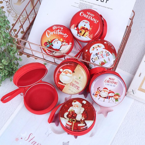 Xmas Christmas Candy Tin Box Candy Jar Iron Boxes Storage Coin ...