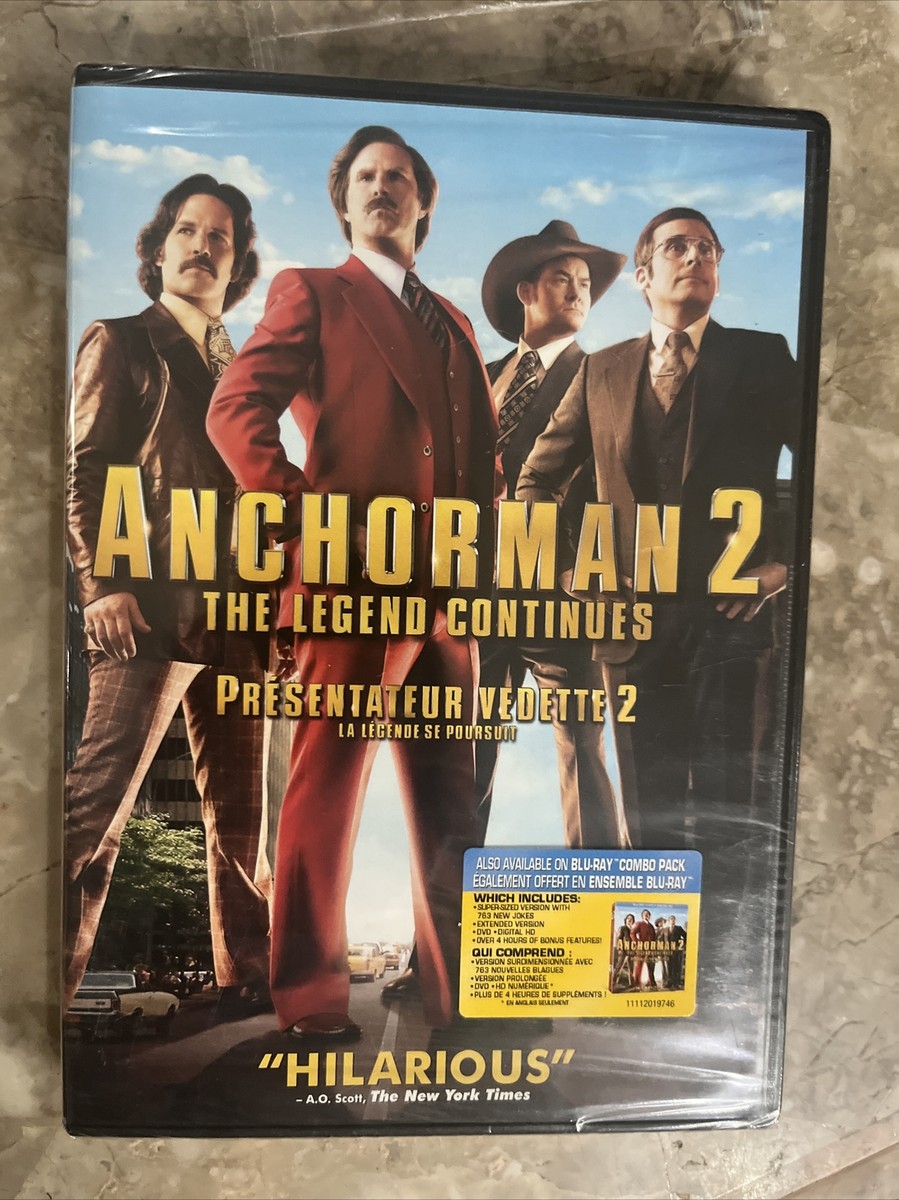 New Sealed Anchorman 2 Bluraydvd Digital Copy W Anchorman: The Legend