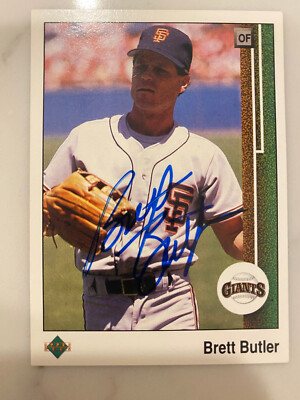 Brett Butler 1989 Upper Deck #218 AUTO Baseball San Francisco Giants | eBay