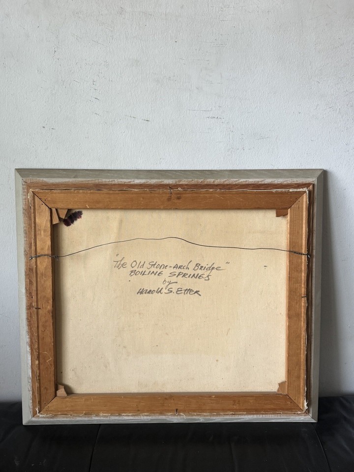 HAROLD ETTER ANTIQUE PENNSYLVANIA LANDSCAPE IMPRESSIONIST OIL PAINTING ...