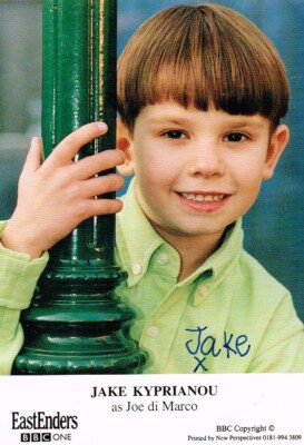 JAKE KYPRIANOU SIGNED EASTENDERS BBC TV 4 X 6 INCH CARD REDUCED PRICE ...