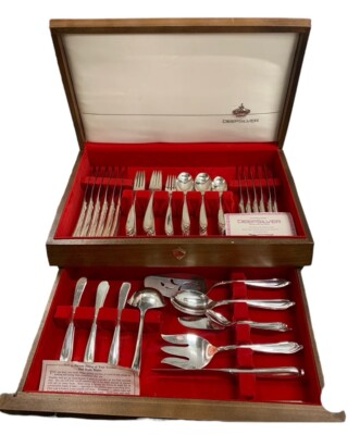 International Deep Silver flatware set 88 pcs + case | eBay