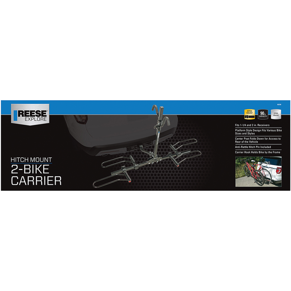 Draw-Tite 63134 Trailer Hitch Bike Carrier, 2-Bike, 1-1/4 in. and 2 in ...
